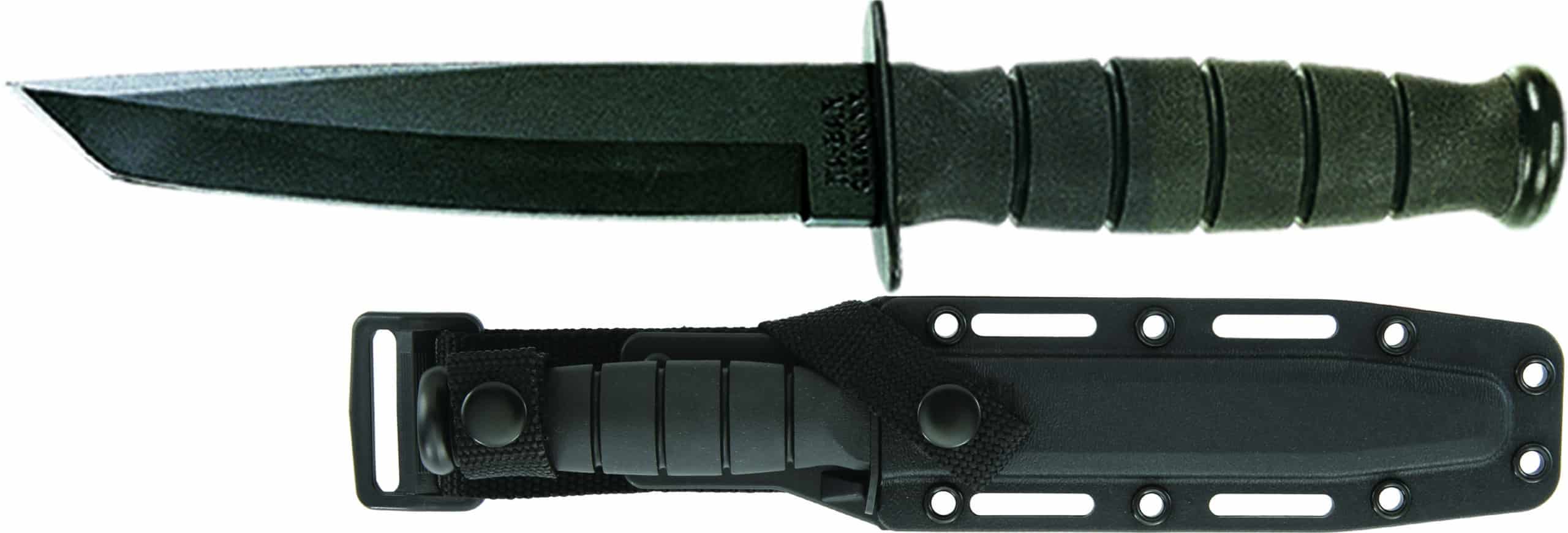 KA-BAR Short Black Tanto Knife Straight Edge #5054